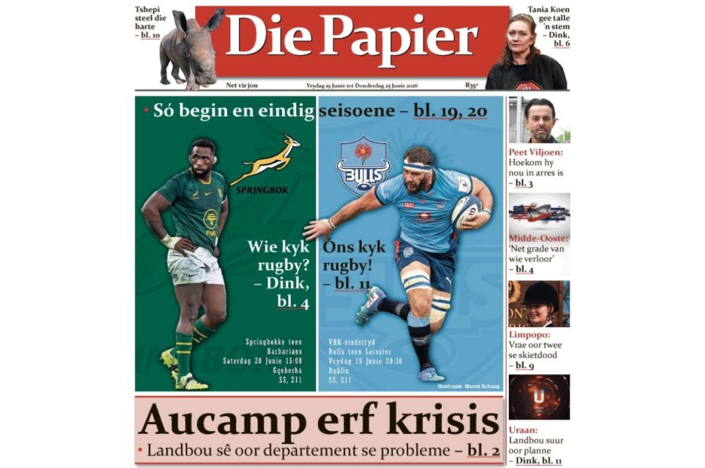 Die nuwe uitgawe van Die Papier is nou op die rakke en aanlyn ...